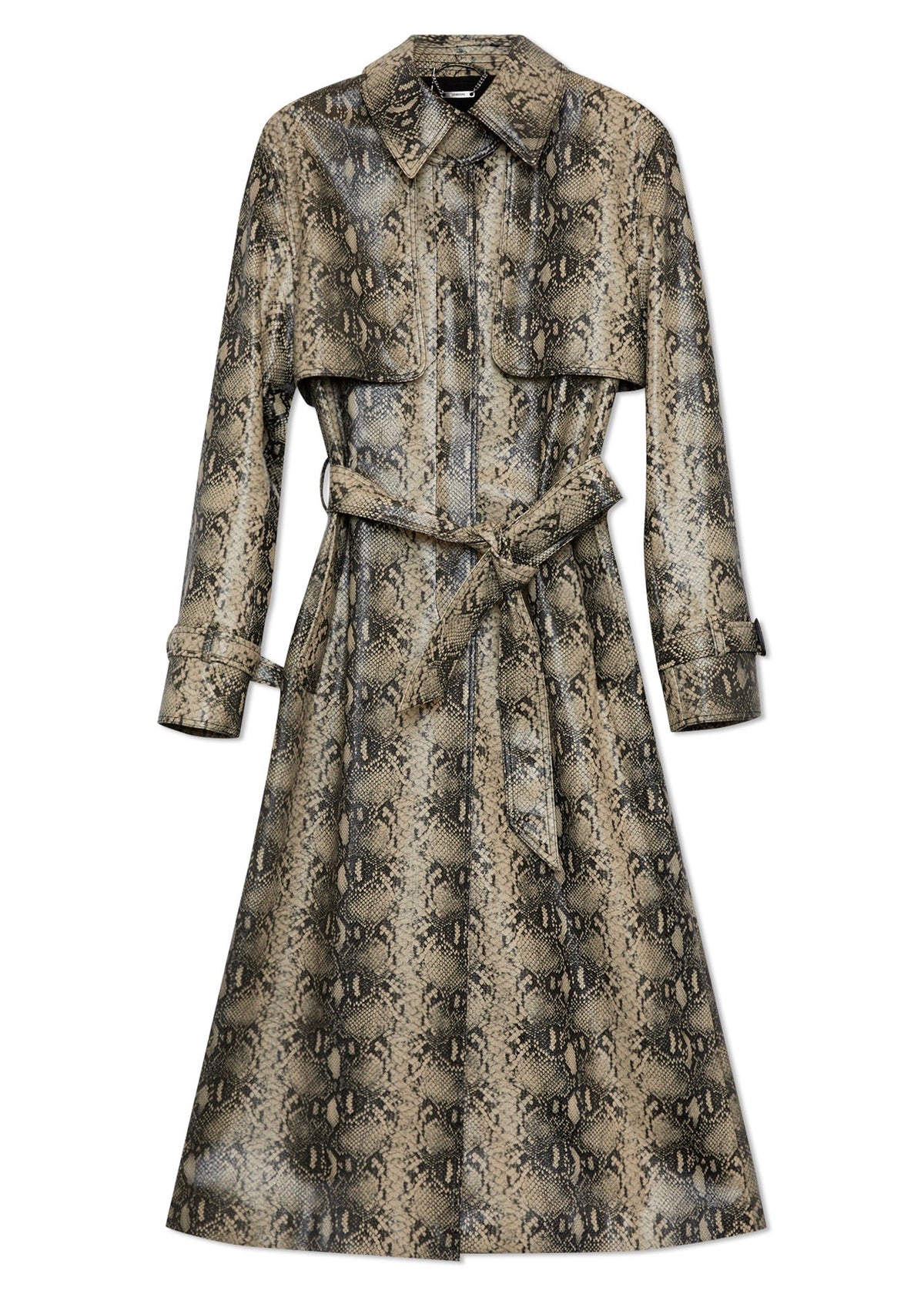 Loretta Trench Coat (Macadamia Python) - Milk Boutique