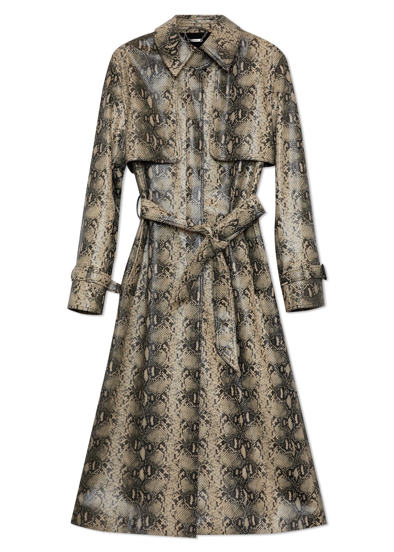 Loretta Trench Coat (Macadamia Python) - Milk Boutique