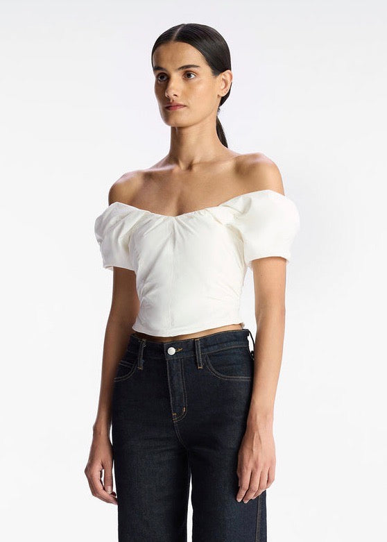 Nora Top (White) - Milk Boutique