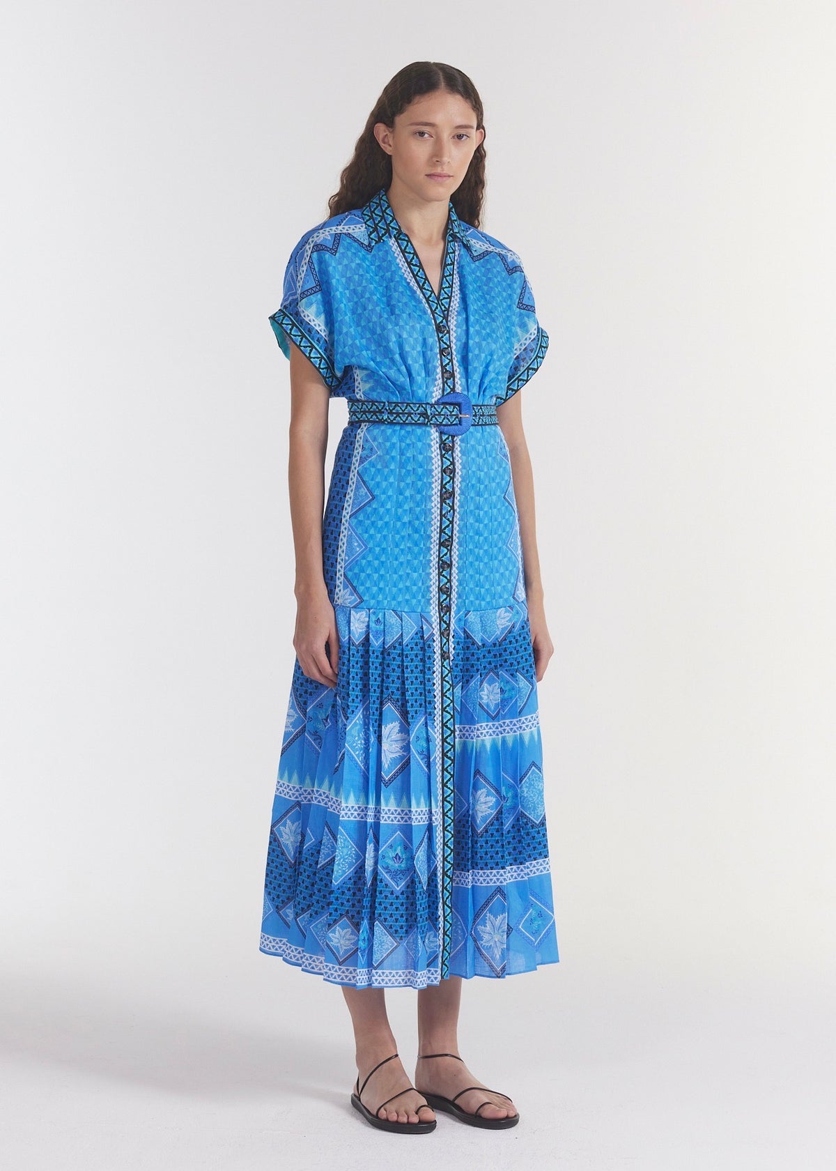 Riya-B Dress (Verdant Blue) - Milk Boutique
