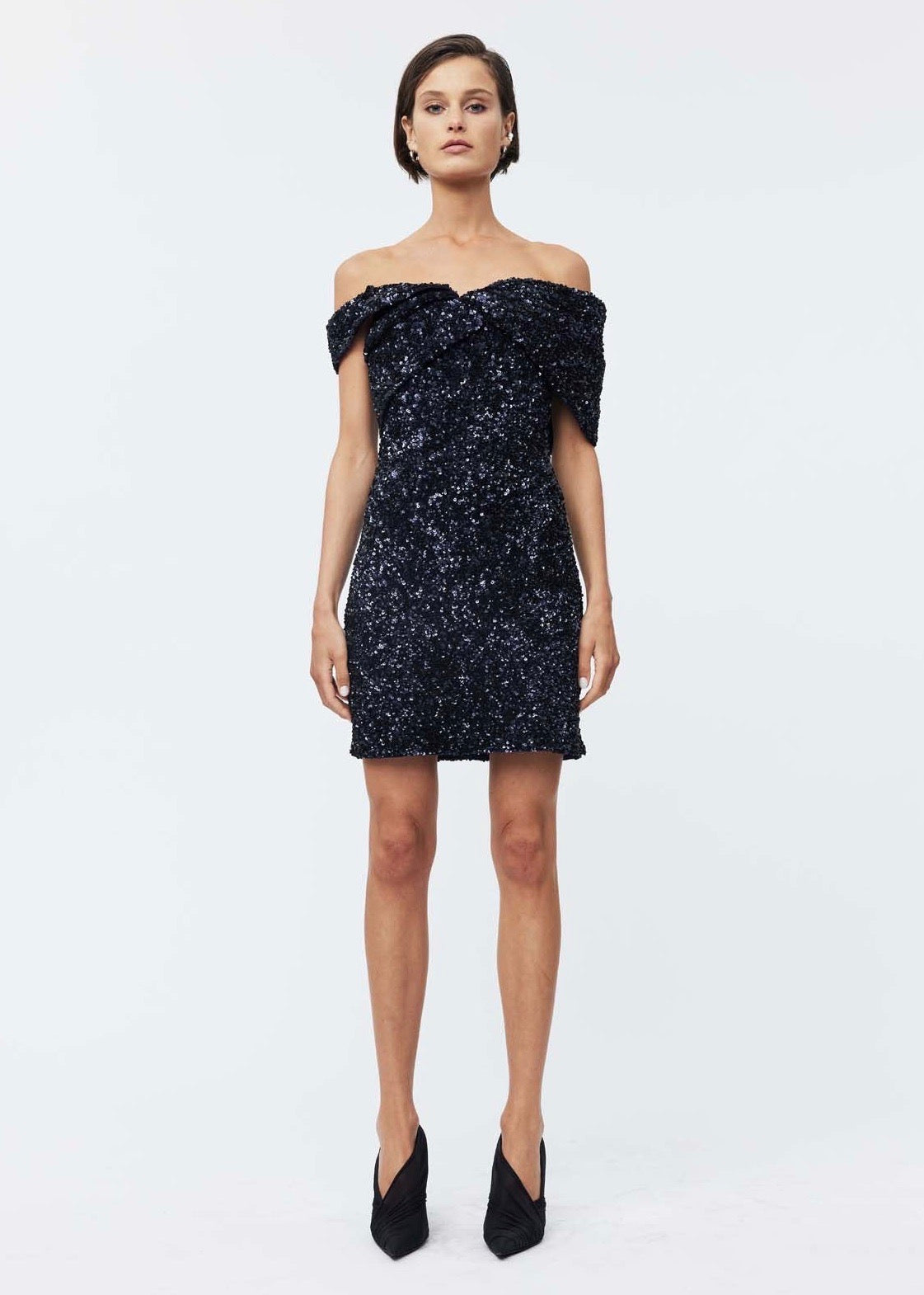 Mirella Mini Dress (Navy) - Milk Boutique