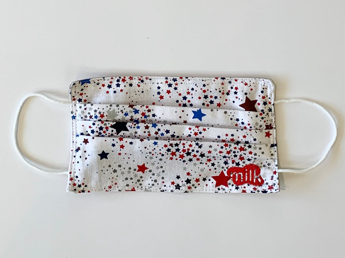 Red White and Blue Star Mask - One Size - Milk Boutique